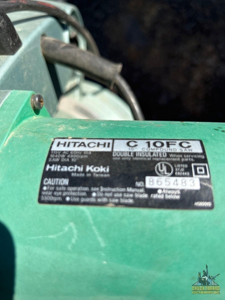 Hitachi 10 Mitersaw w/ Toolbox & Extensions